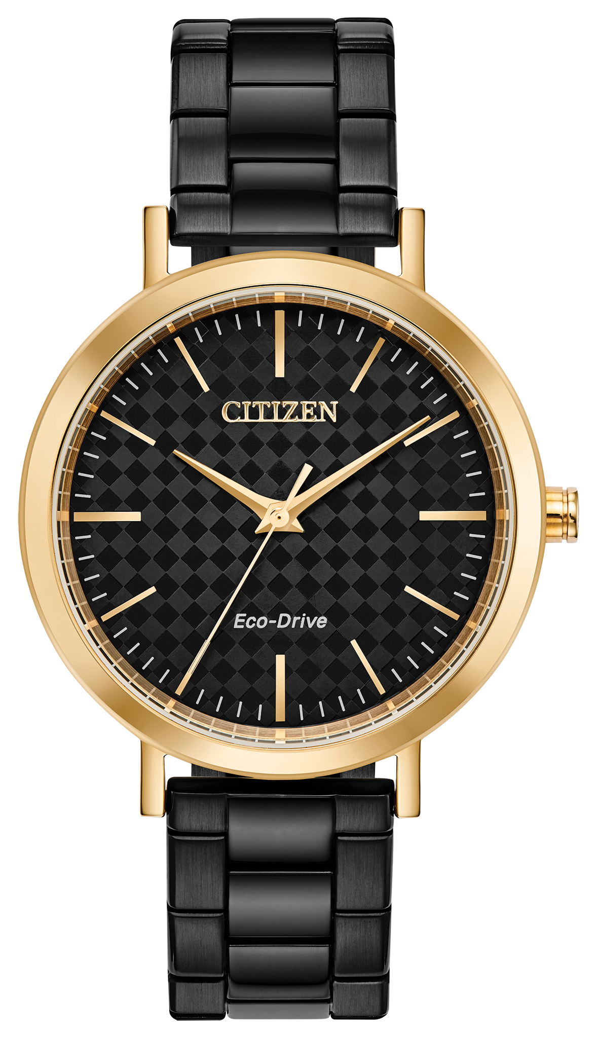 Citizen LTR Eco-Drive Rose Gold Black Dial Stainless Steel Watch | CITIZEN