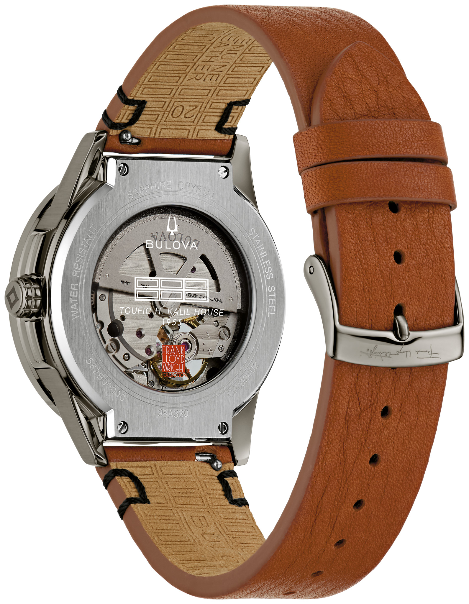 Black Dial Leather Strap Kalil House Automatic 98A330 | Bulova