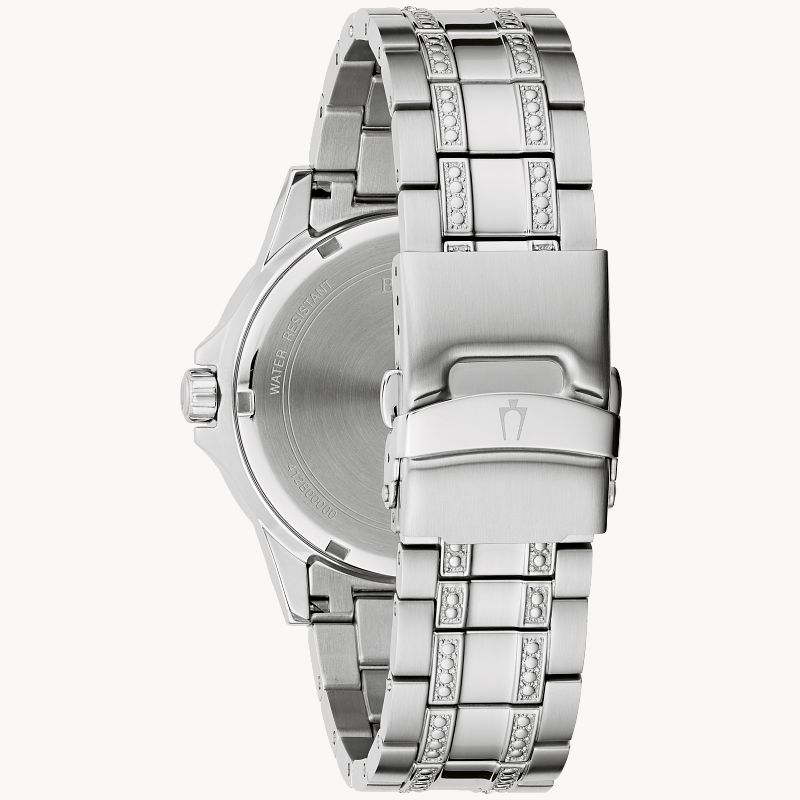 Silver-Tone Dial Stainless Steel Bracelet Crystal 96K114 Silver-Tone Dial Stainless Steel Bracelet Crystal 96K114