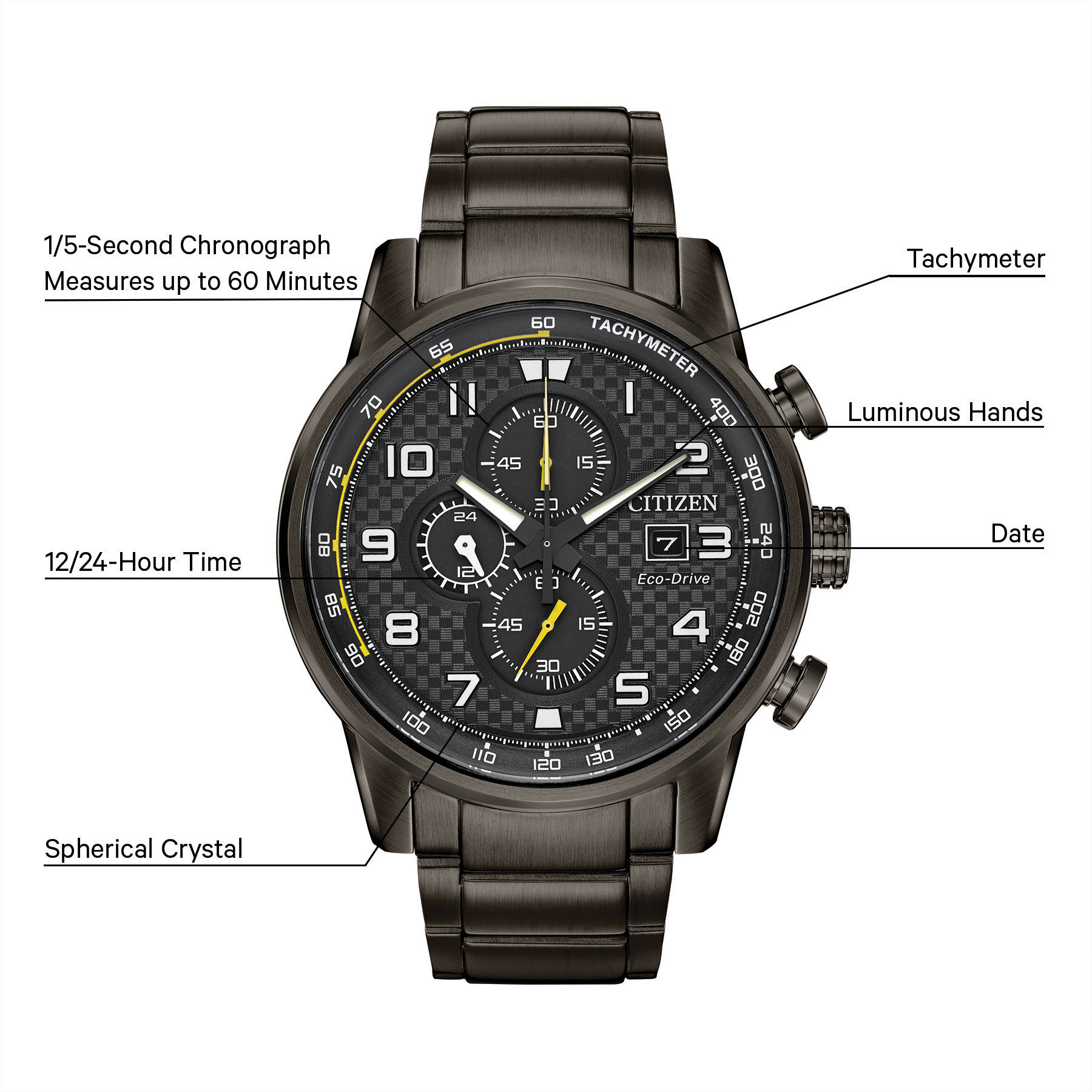 Citizen Primo Men's Eco-Drive Gray Stainless Steel Watch | CITIZEN