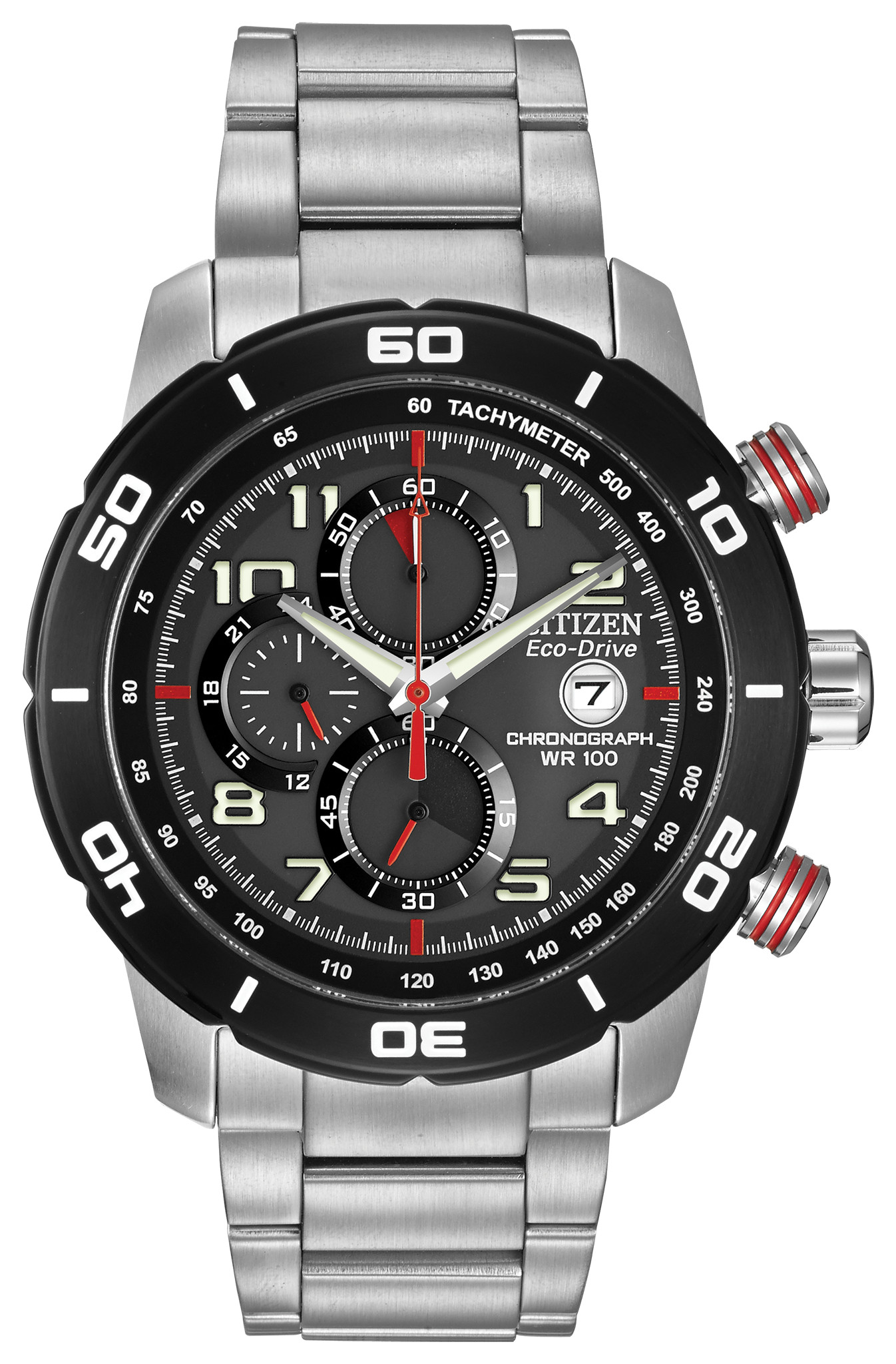 Primo Black Dial Stainless Steel Bracelet CA0468-51E | CITIZEN