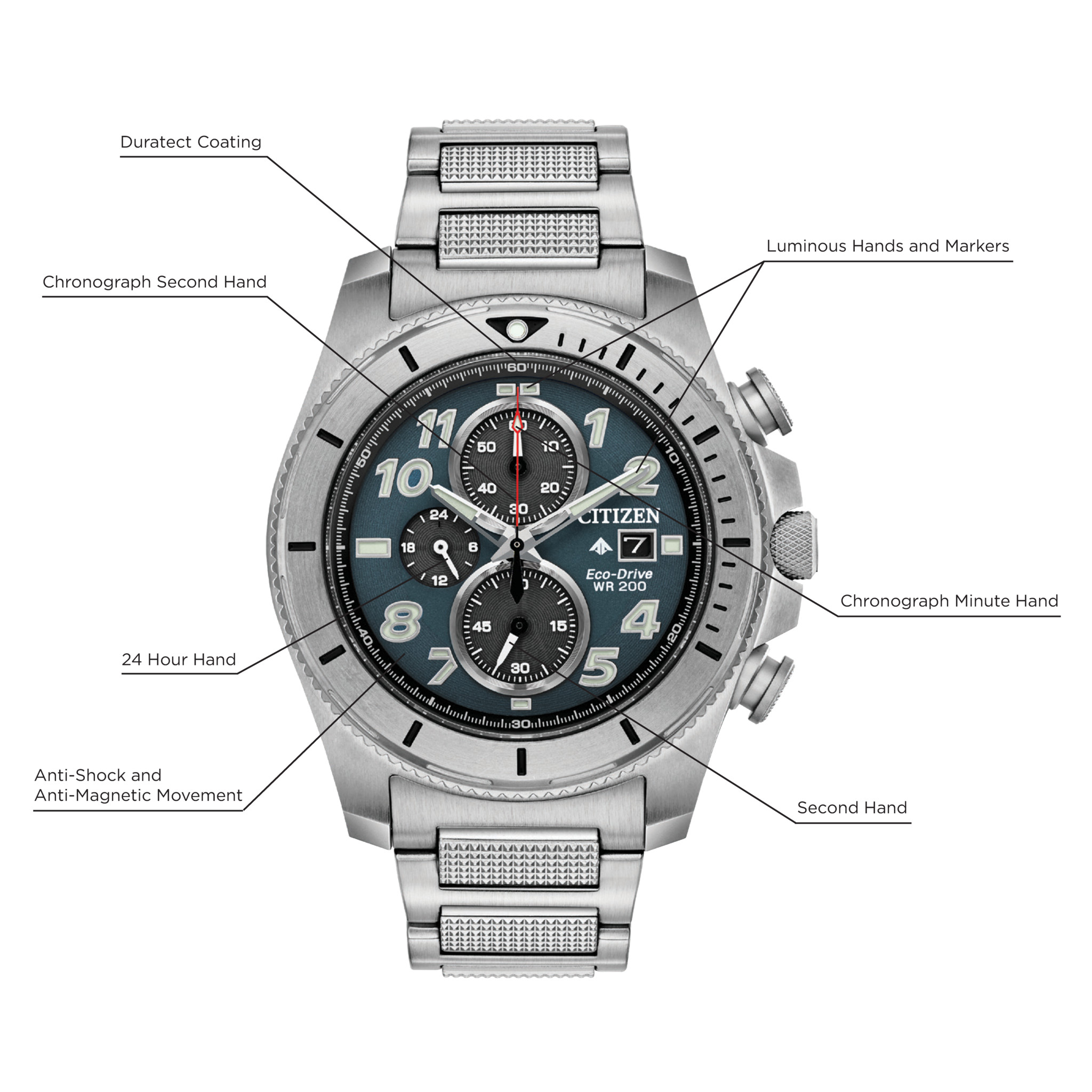 Citizen Promaster Tough Eco-Drive Grey Dial Stainless Steel Watch | CITIZEN