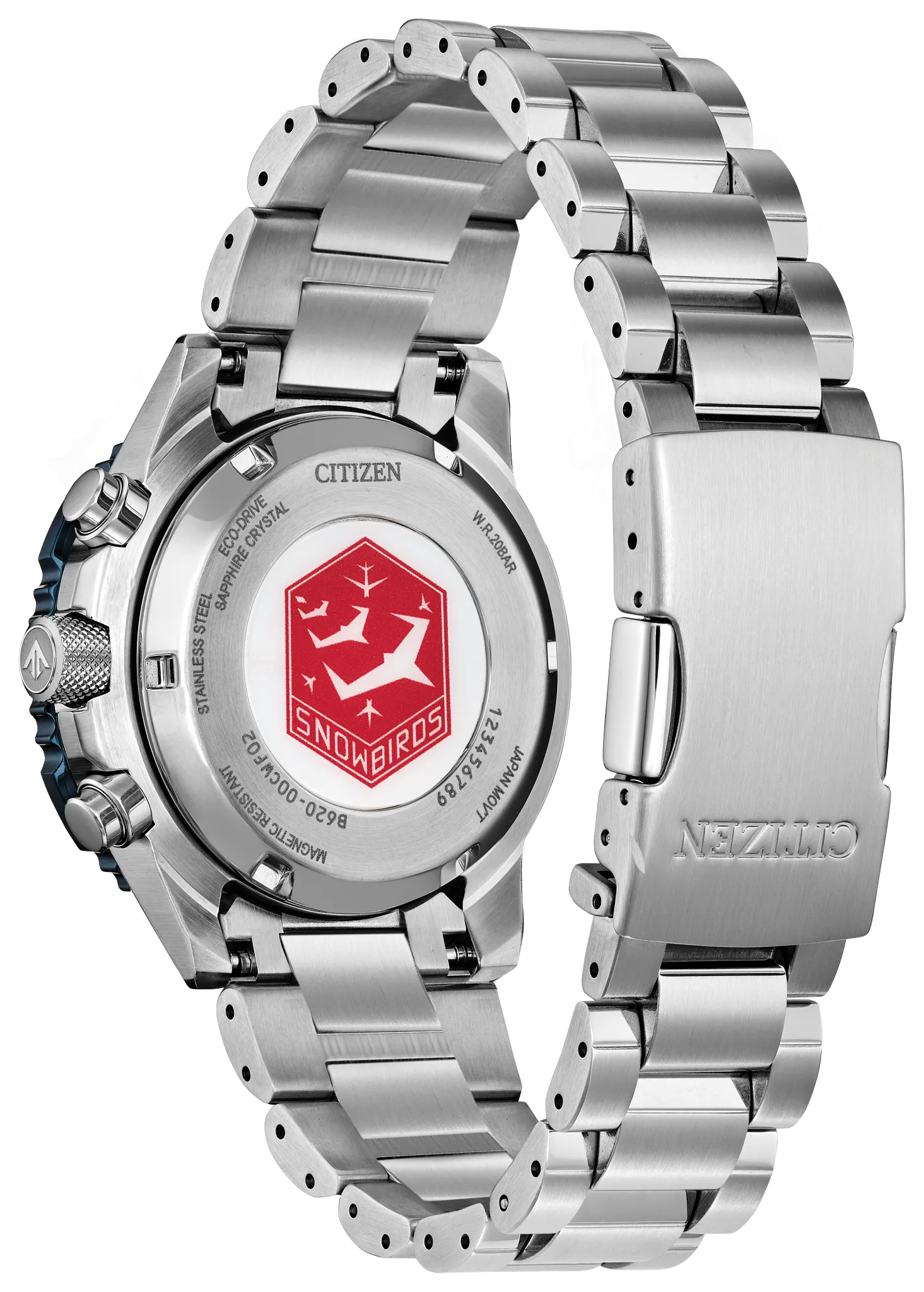 Promaster Nighthawk Red Dial Stainless Steel Bracelet CA4668-51X | CITIZEN