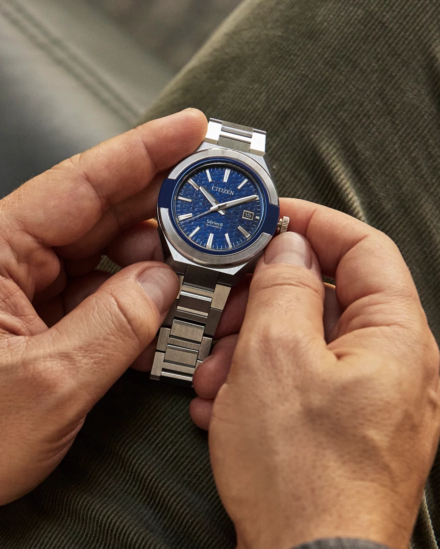 Series8 870 Blue Dial Stainless Steel Bracelet NA1037-53L | CITIZEN