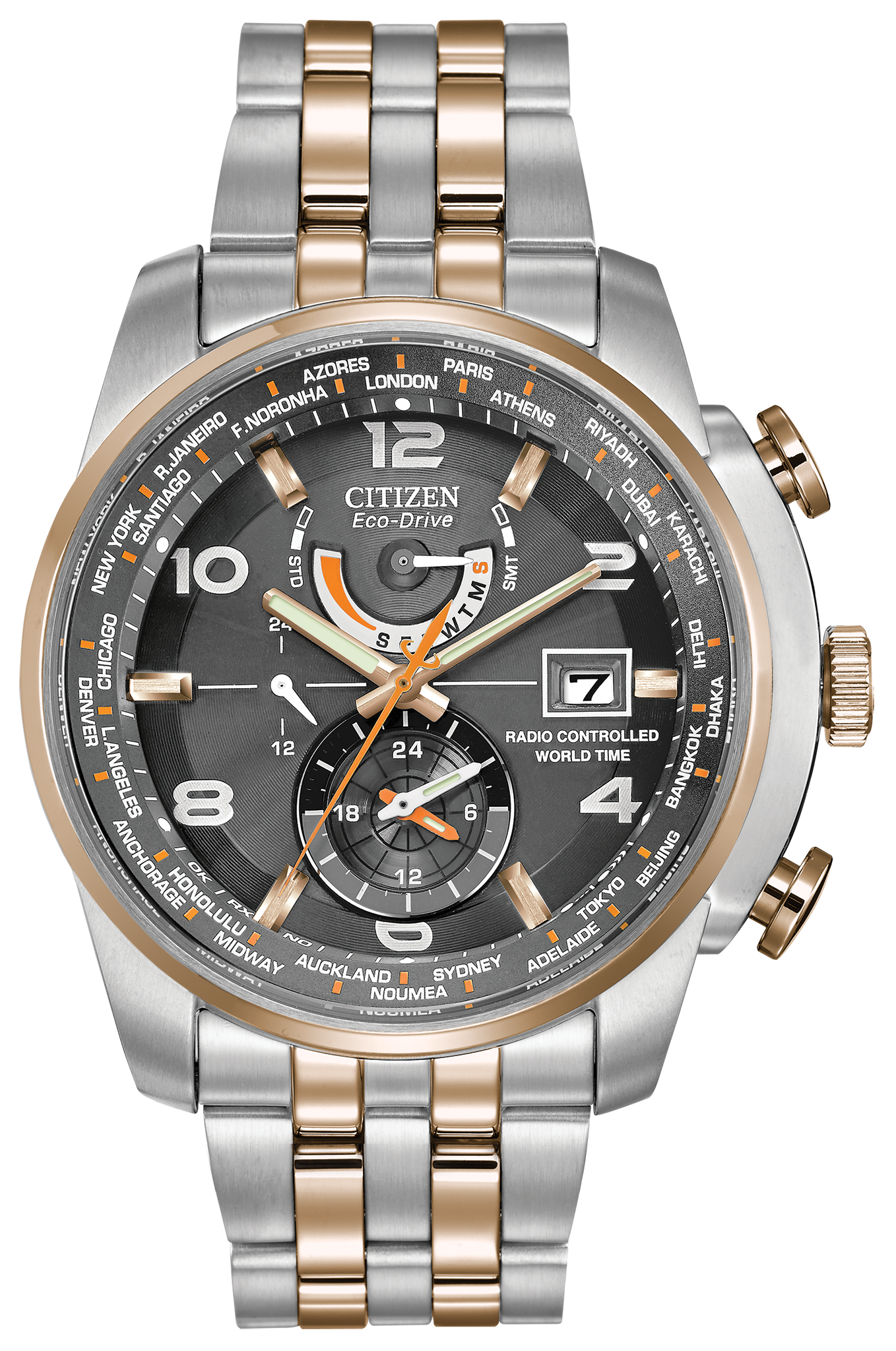 Citizen A-T Eco-Drive Grey Dial Stainless Steel Watch | CITIZEN