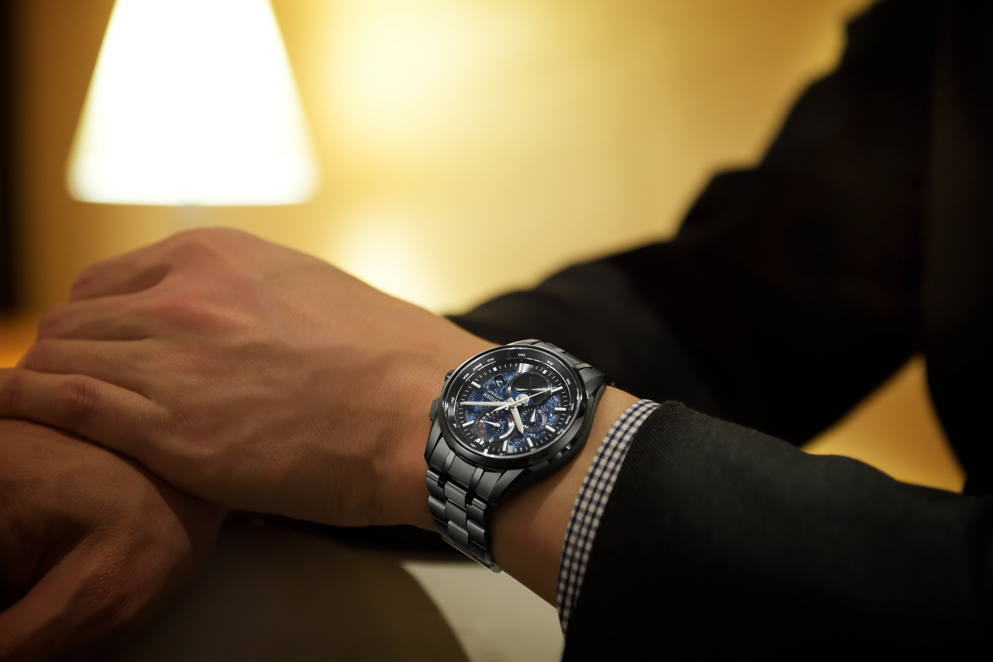 HAKUTO-R Blue Dial Super Titanium with DLC Coating Bracelet BY1008-67L ...