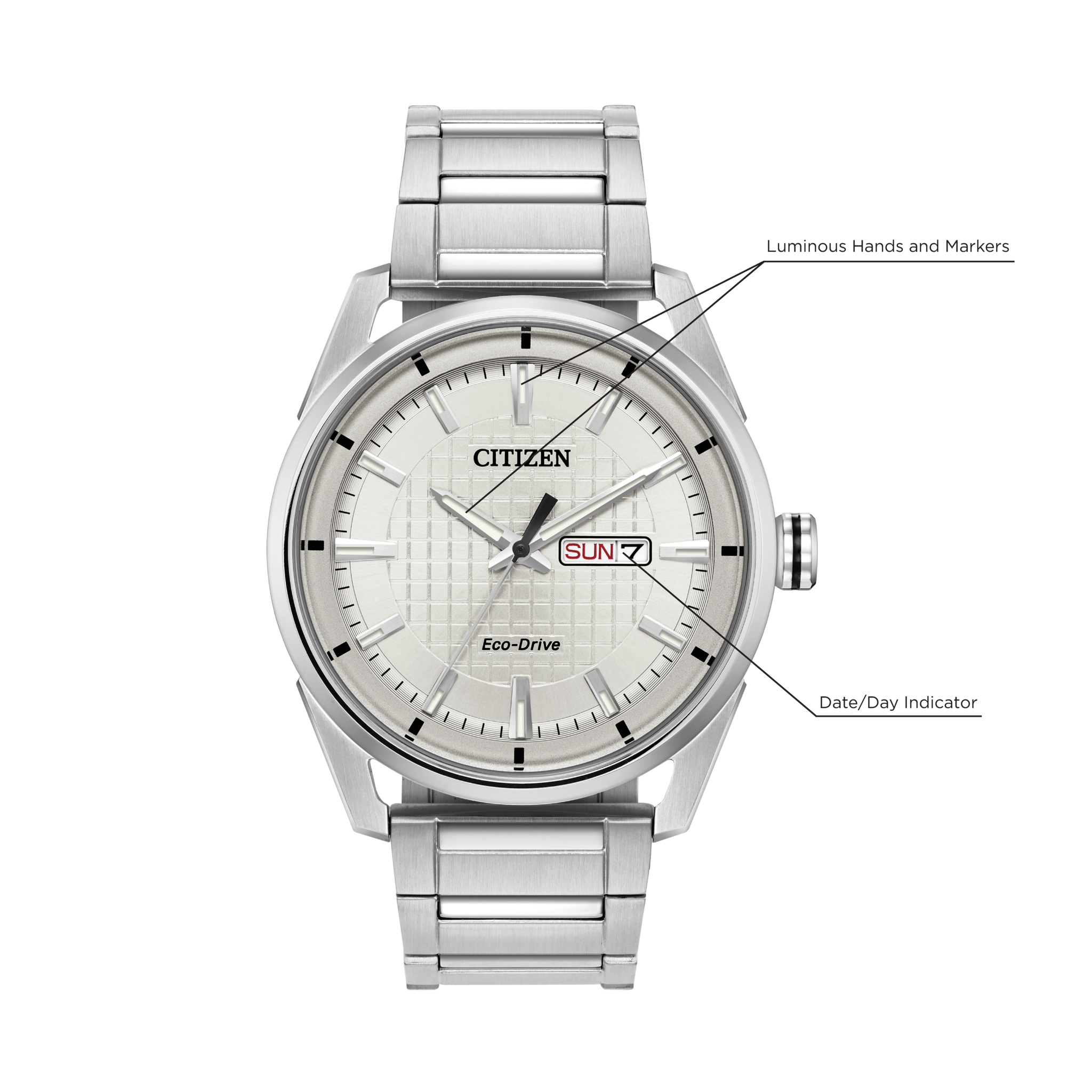 Citizen CTO Eco-Drive Silver Stainless Steel Watch | CITIZEN