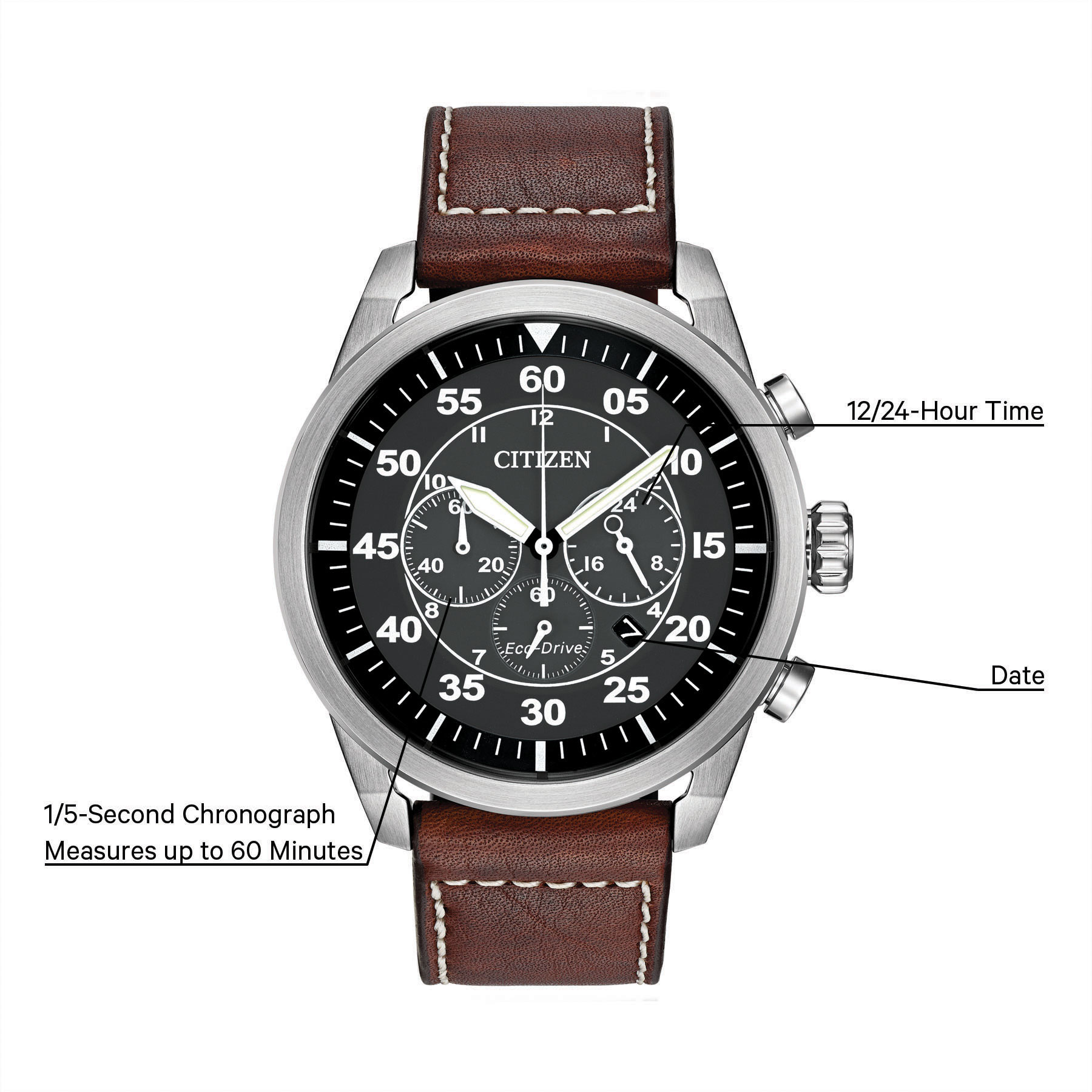 Citizen Avion Eco-Drive Rose Gold Blue Dial Watch | CITIZEN