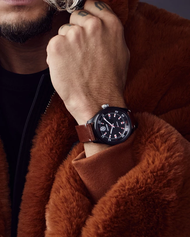 Chewbacca Black Dial Leather Strap AW5008-06W | CITIZEN