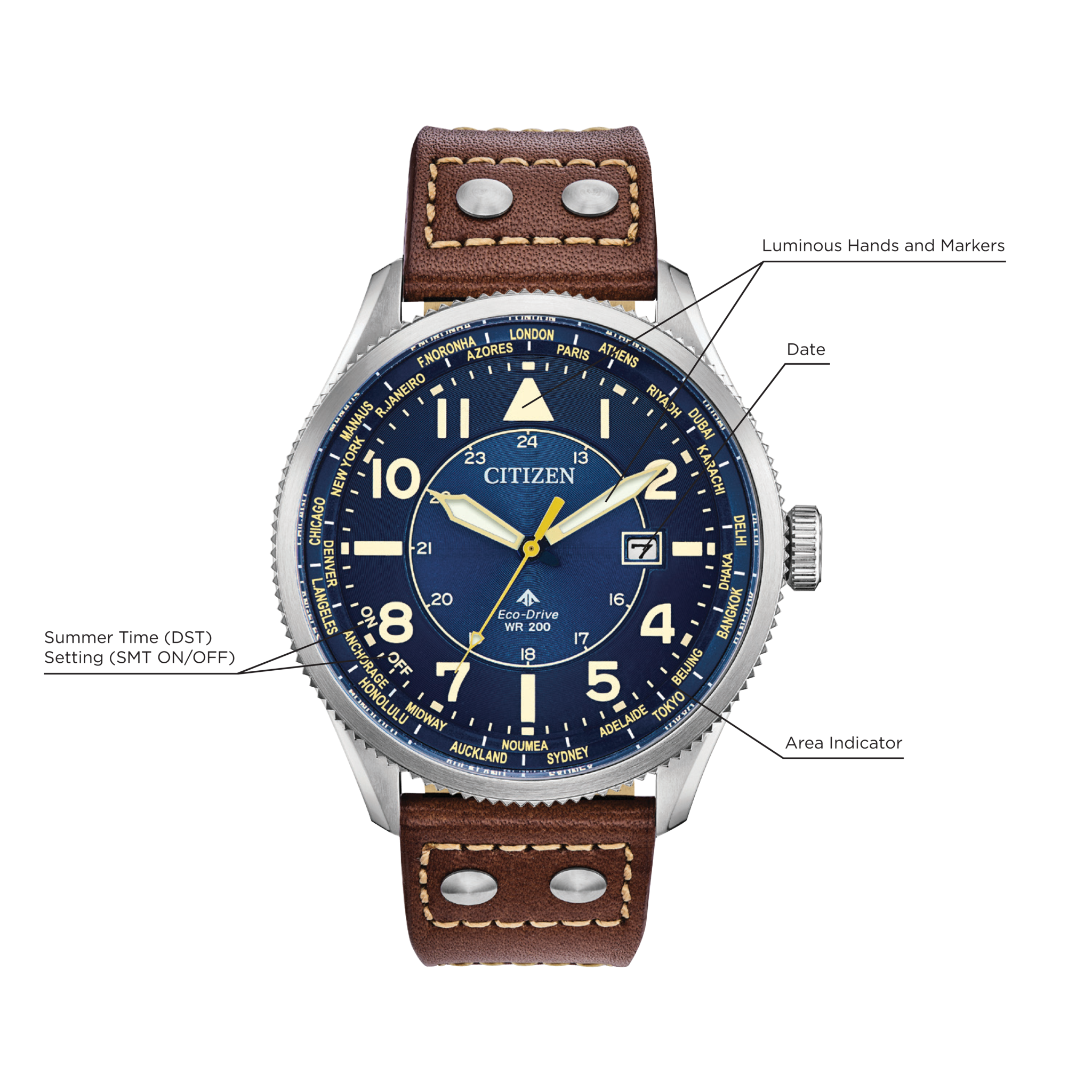 Citizen Avion Eco-Drive Blue Dial Watch | CITIZEN