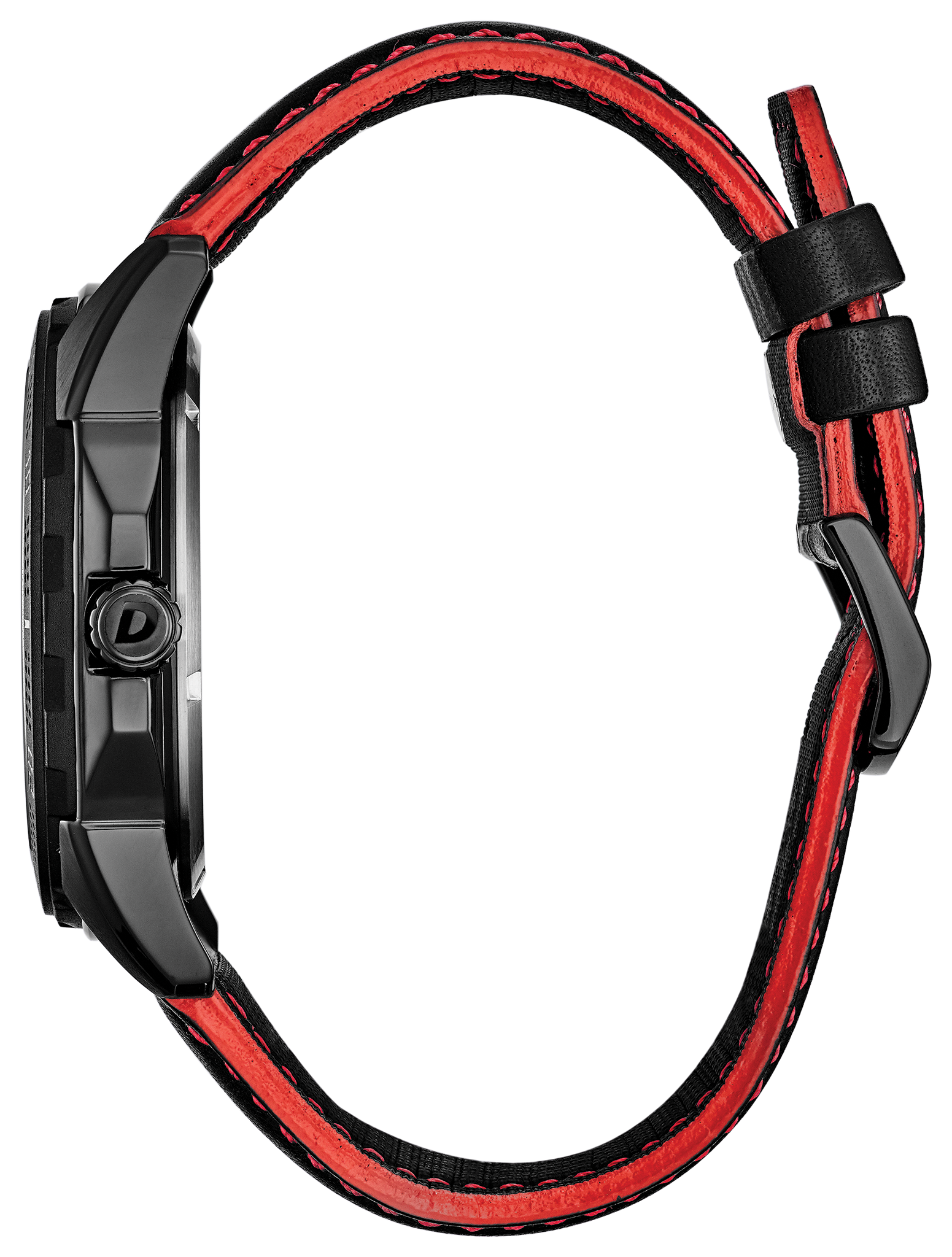 AR - Men's Eco-Drive AW1585-04E Black Dial Red Accent Watch | CITIZEN