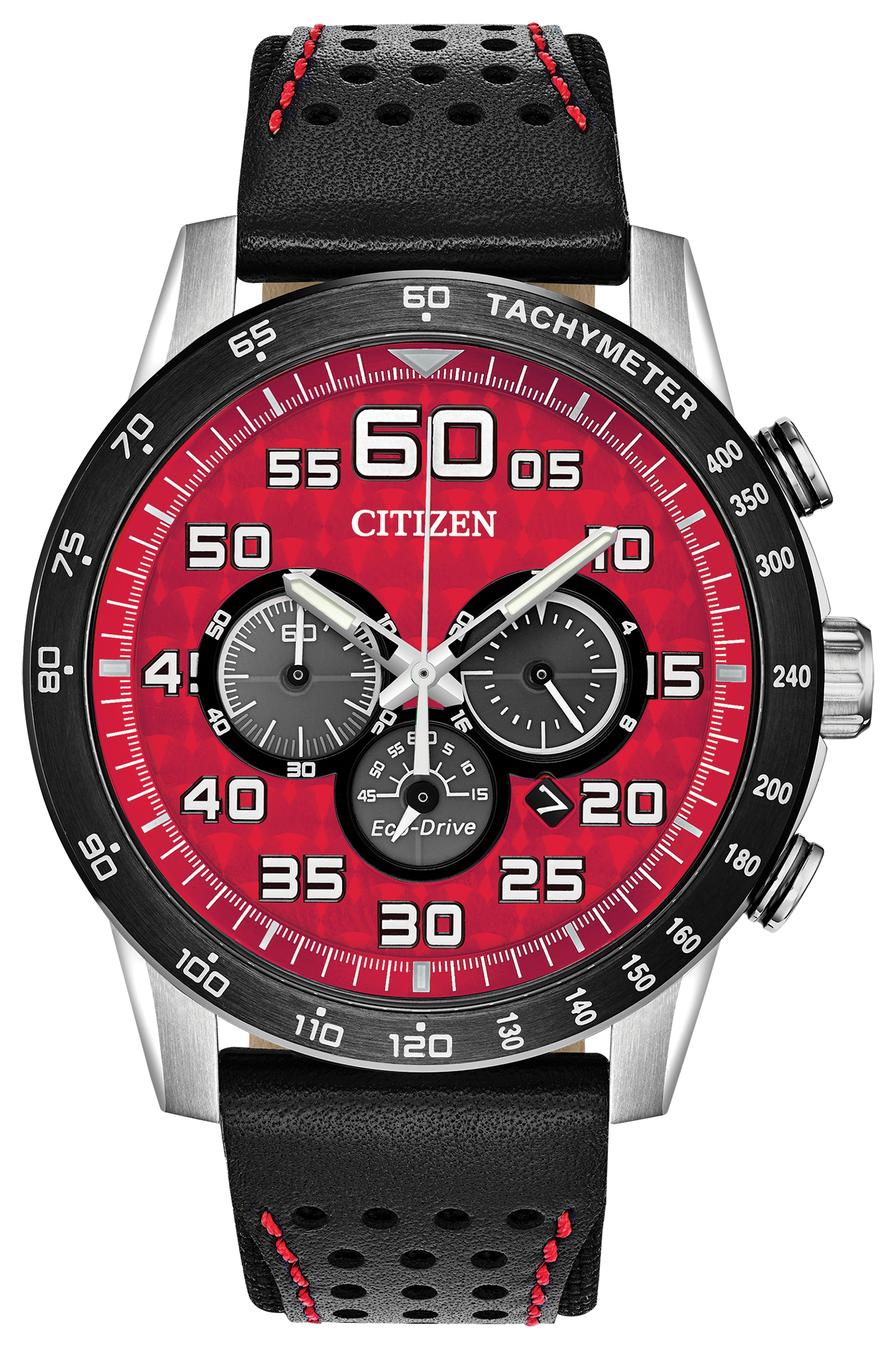 Citizen Primo Chronograph Eco-Drive Red Dial Watch | CITIZEN