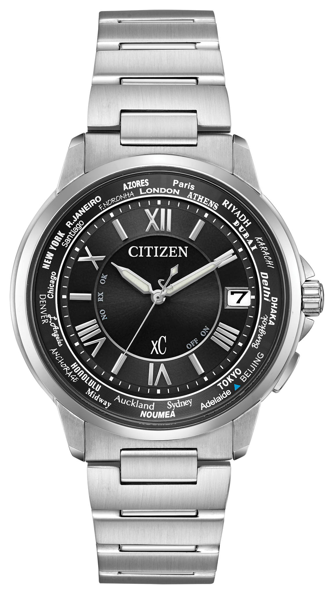 Citizen xC Eco-Drive Black Dial Silver Stainless Steel Watch | CITIZEN
