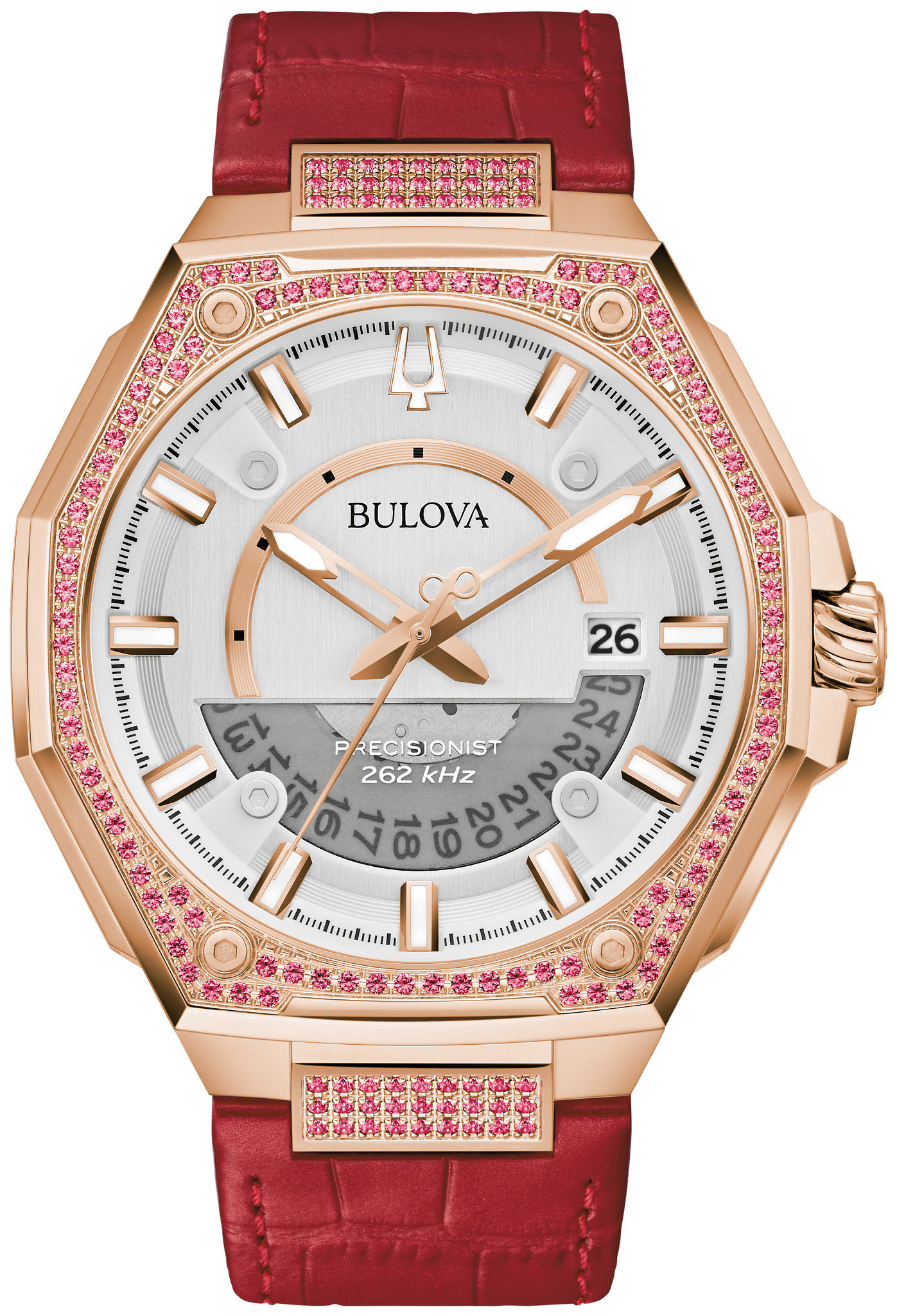Silver-Tone Dial Leather Strap Series X 98J123 | Bulova