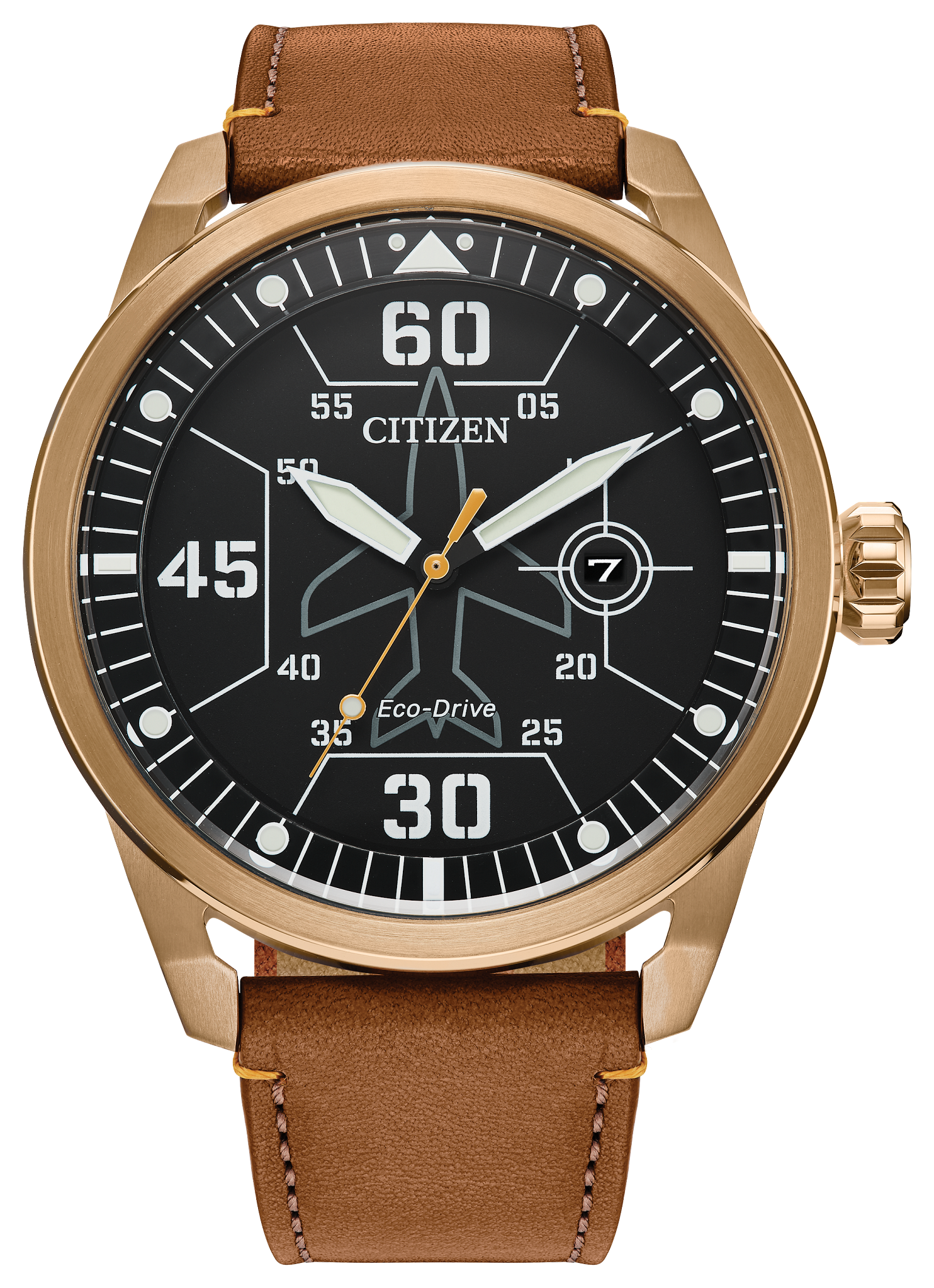 Avion Black Dial Leather Strap AW1733-09E | CITIZEN