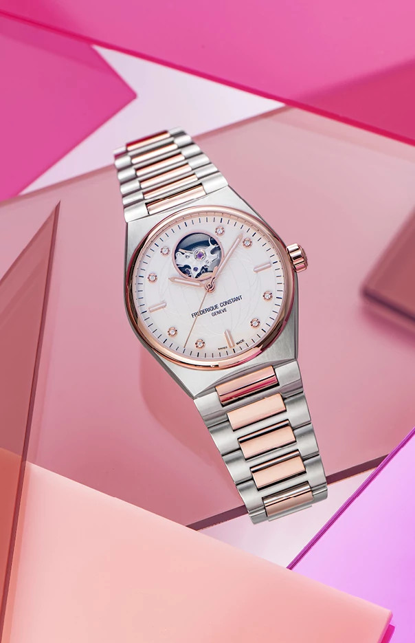 Highlife Ladies Automatic Heart Beat Watch FC-310VD2NH2B | Frederique ...