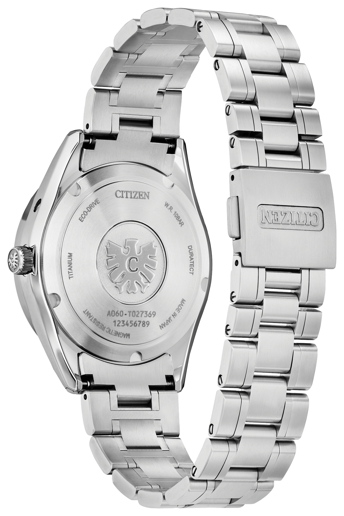 The CITIZEN Black Dial Super Titanium Bracelet AQ4100-57E | CITIZEN