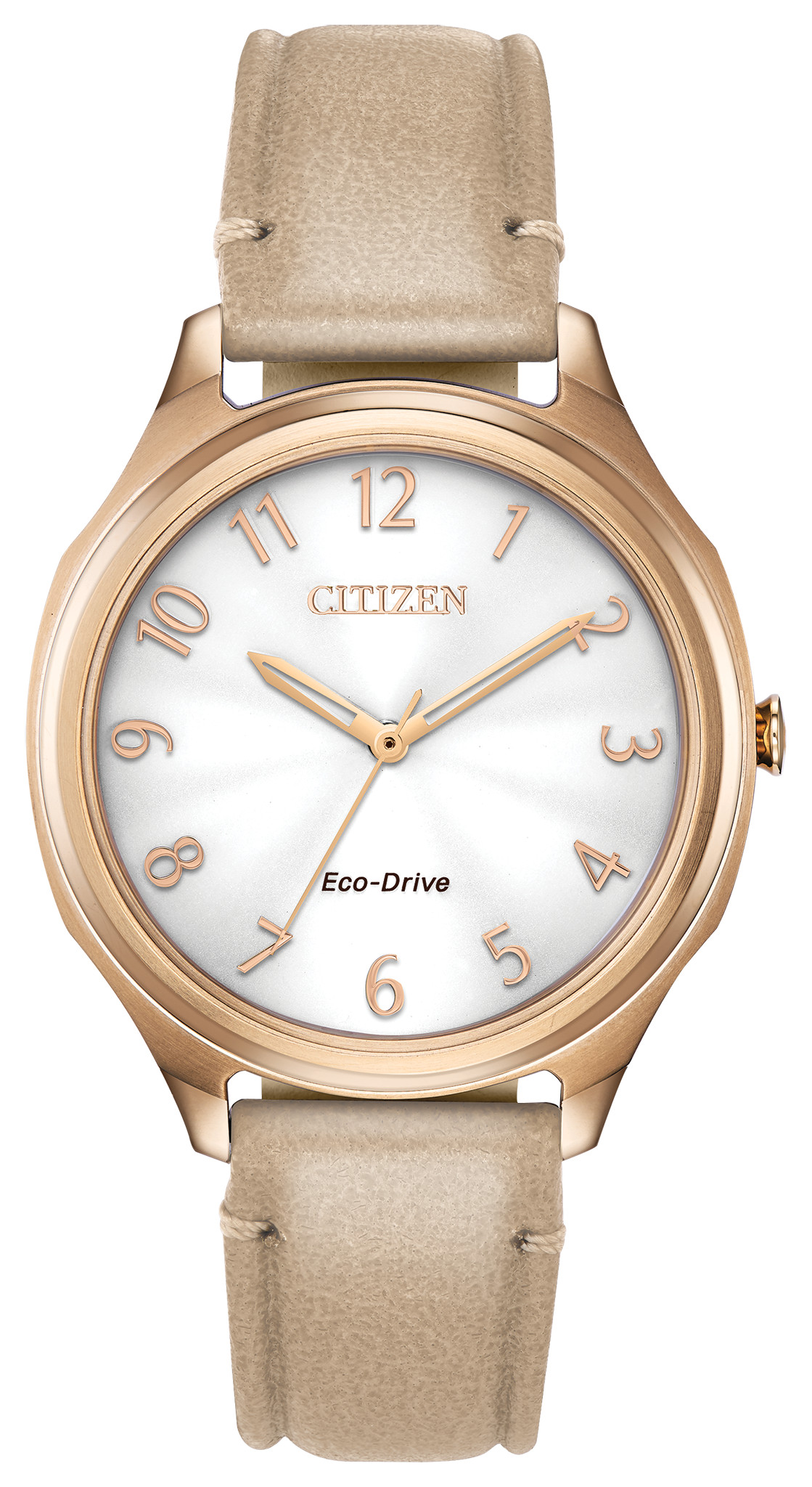 Citizen LTR Eco-Drive Silver Rose Gold Stainless Steel Watch | CITIZEN