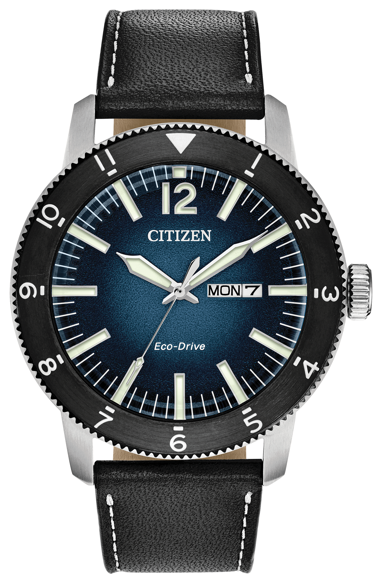 Citizen Vintage Brycen Eco-Drive Blue Dial Stainless Steel Watch | CITIZEN