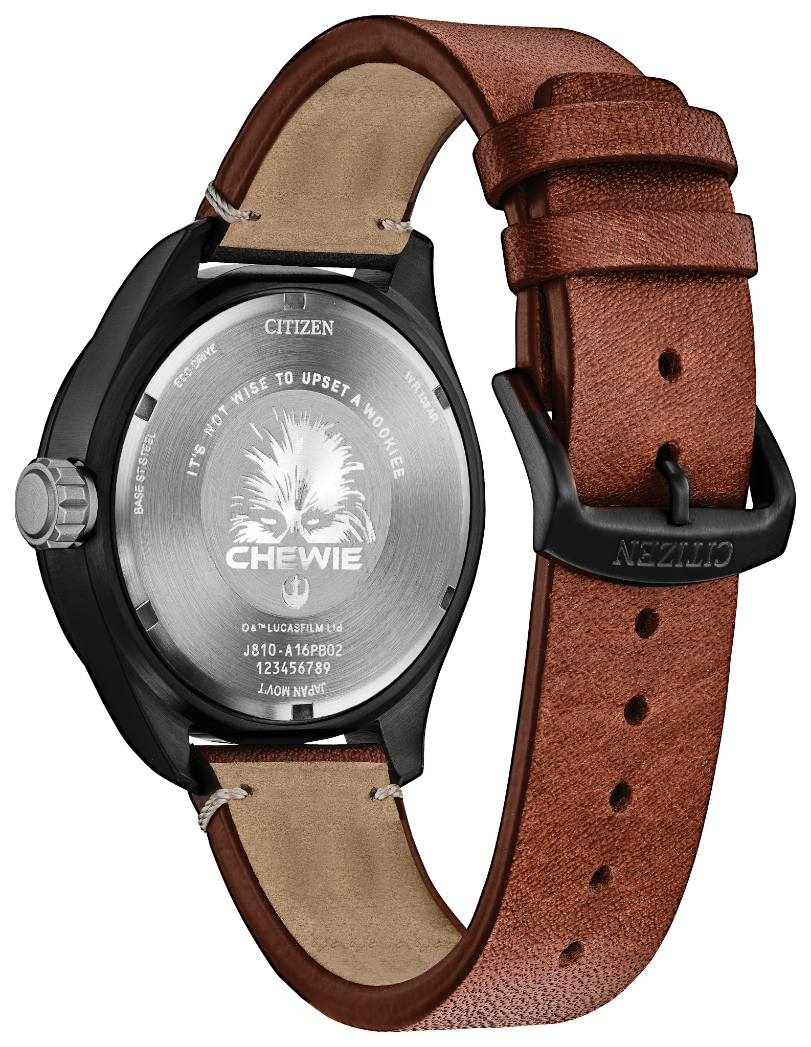 Chewbacca Black Dial Leather Strap AW5008-06W | CITIZEN