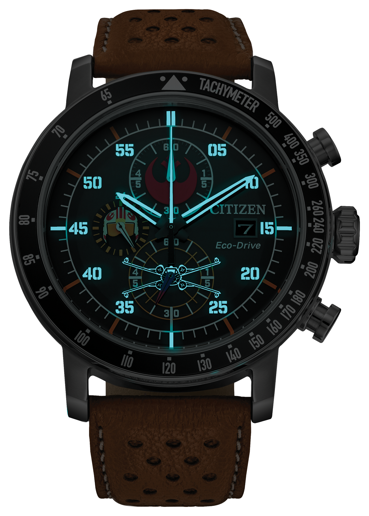 Rebel Pilot Black Dial Leather Strap CA0761-06W | CITIZEN