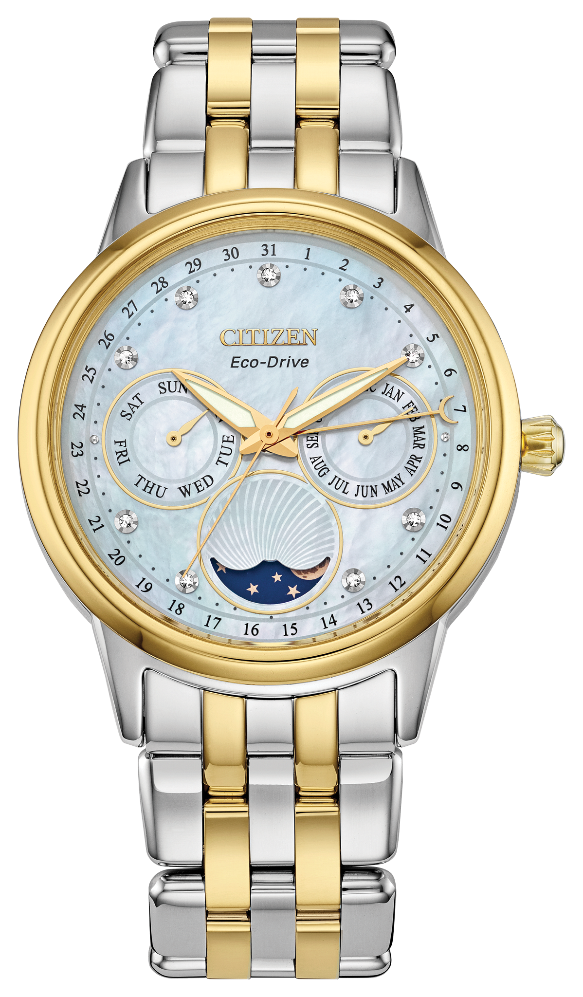 Calendrier White Dial Stainless Steel Bracelet FD0002-57D | CITIZEN
