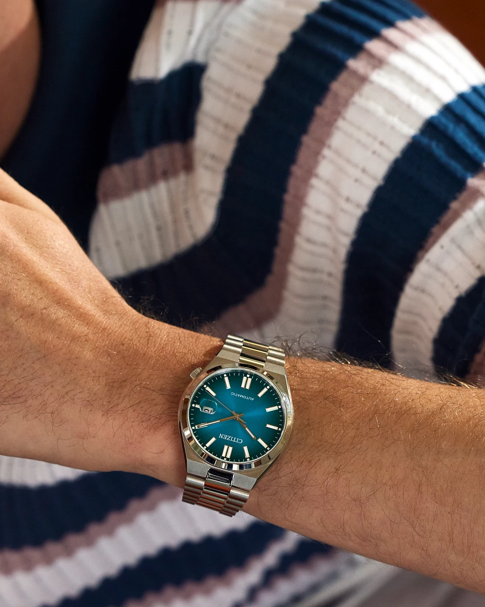 TSUYOSA Teal Dial Stainless Steel Bracelet NJ0151-53X | CITIZEN